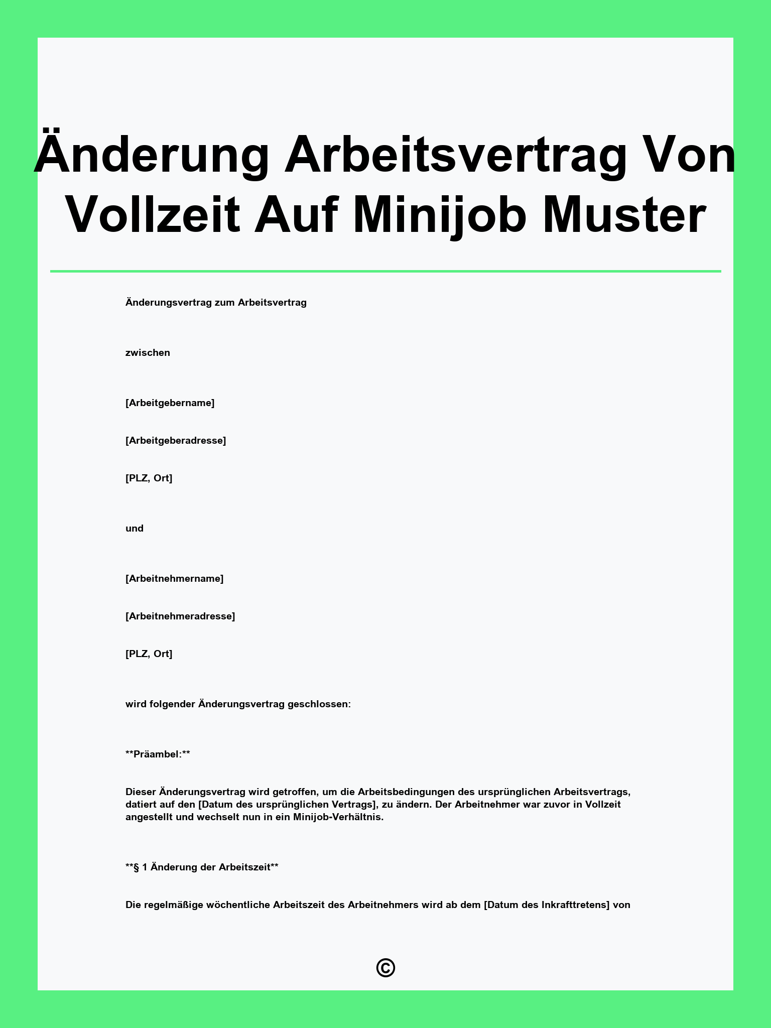 Vollzeitjob Und Minijob
